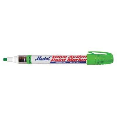 La-Co Markal Valve Action 97051 Fluorescent Green Paint Marker, 1/8 ...