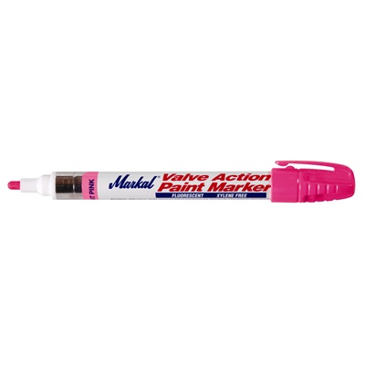 La-Co Markal Valve Action 97053 Fluorescent Pink Paint Marker, 1/8 Inch ...