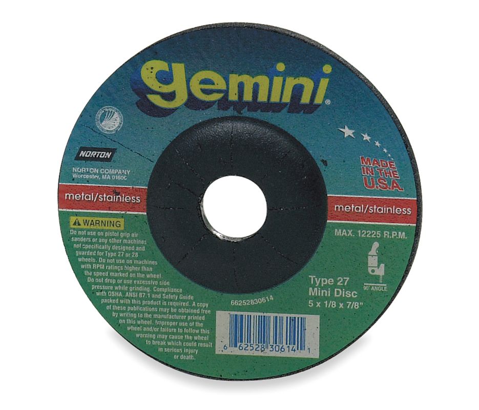 Norton 5X1/8X7/8 Gemini Notch Disc Gp (Old#66252830614) 66252843596 ...